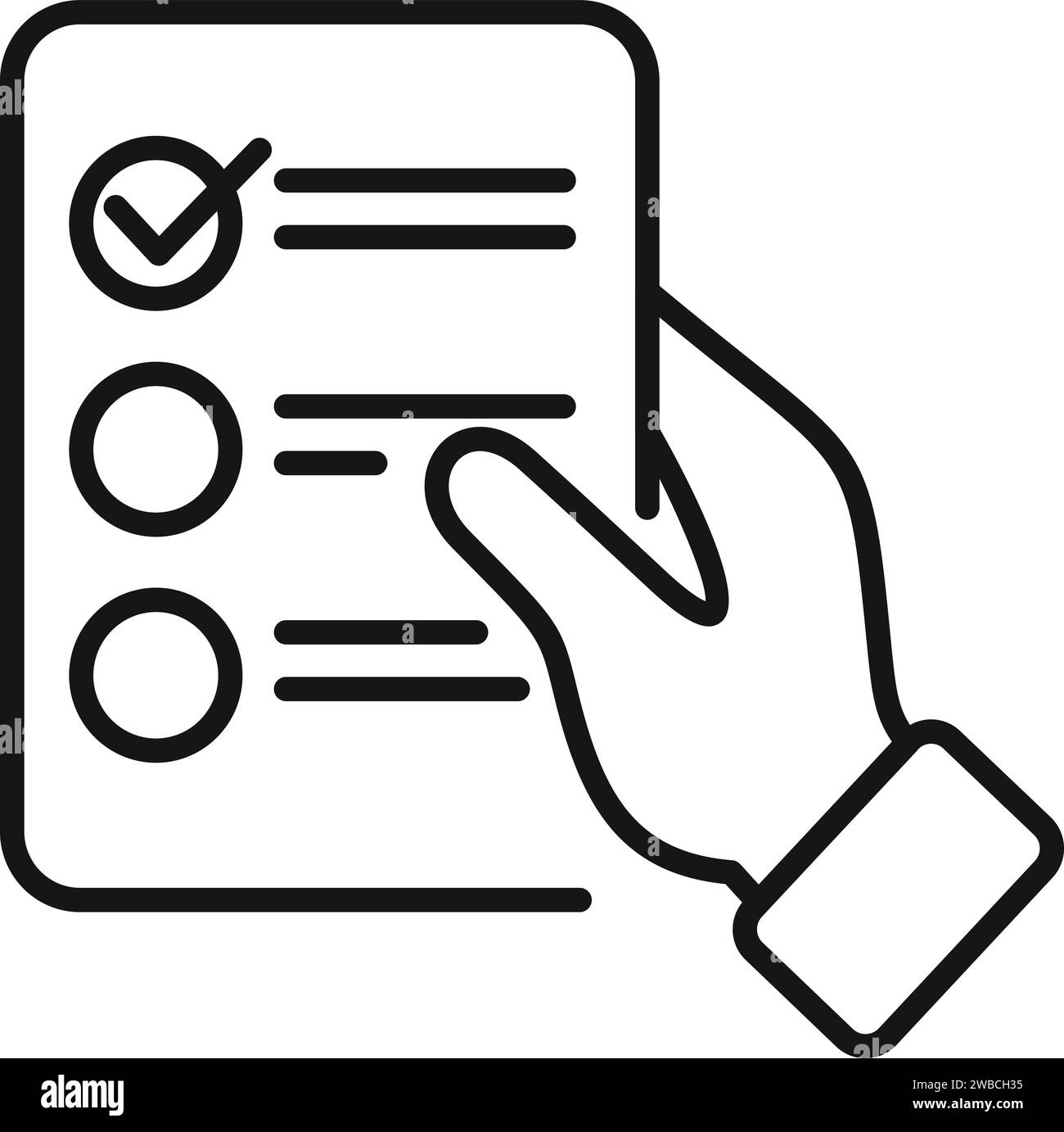 Democratic decision icon outline vector. Ballot box. Country vote poll ...