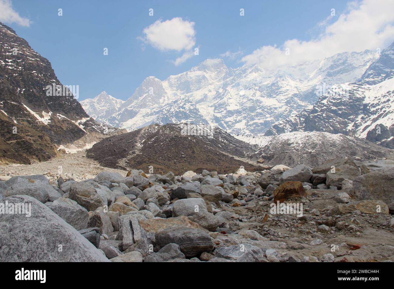 Kedarnath peak, Chorabari glacier area in Kedarnath. Kedarnath is a ...