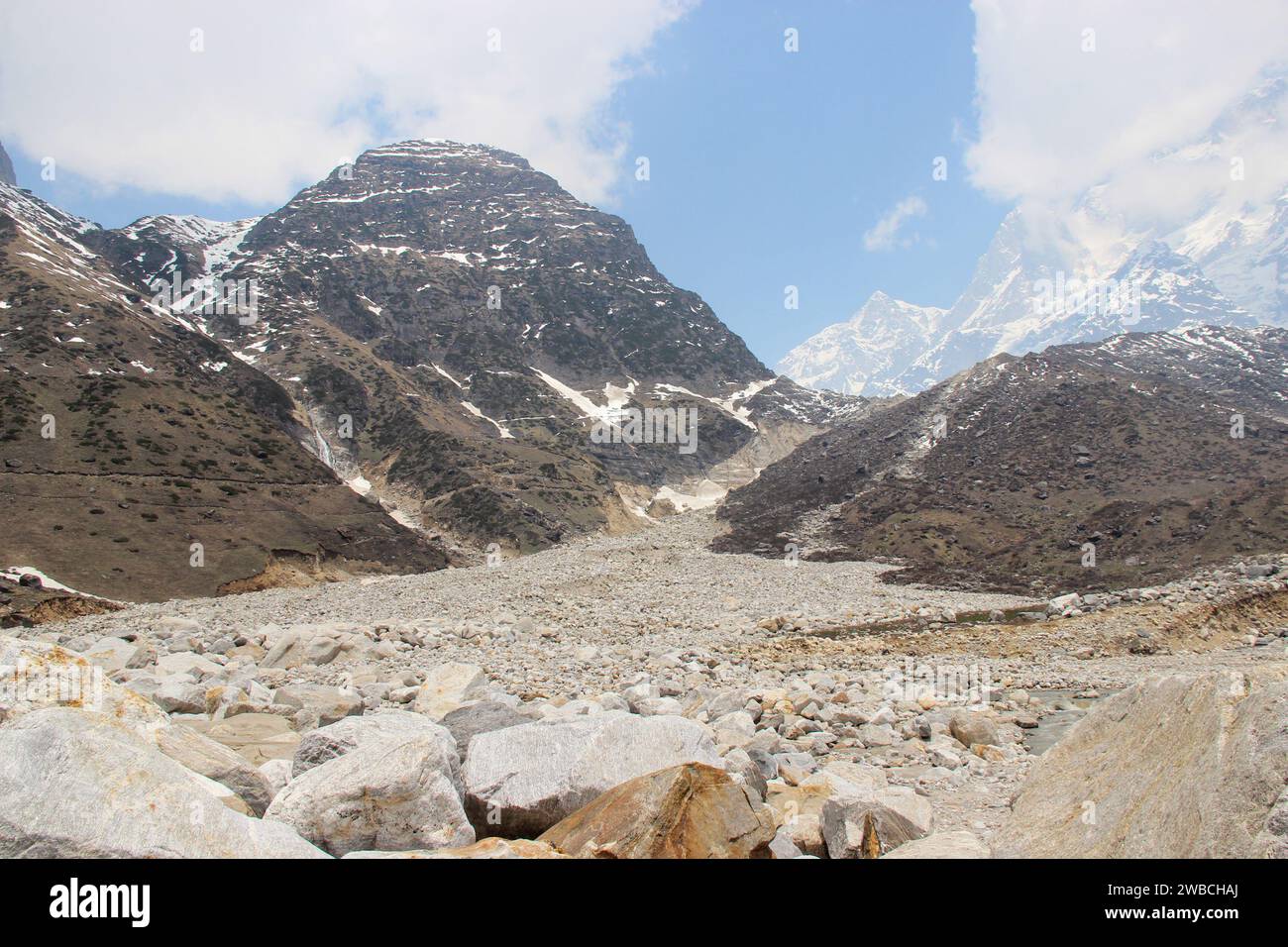 Kedarnath peak, Chorabari glacier area in Kedarnath. Kedarnath is a ...