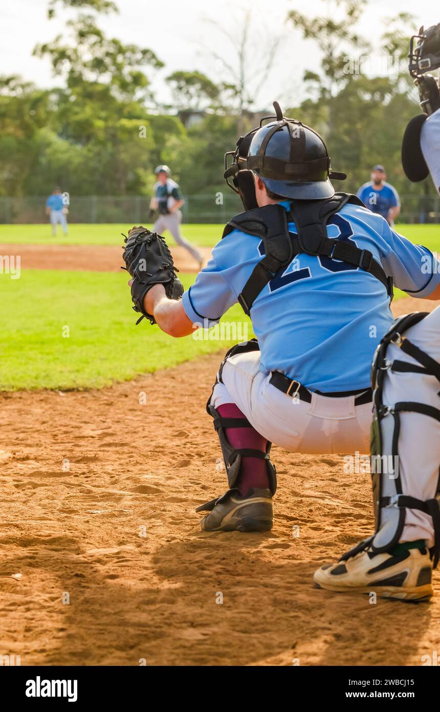 Catcher baseball standing hi-res stock photography and images - Alamy