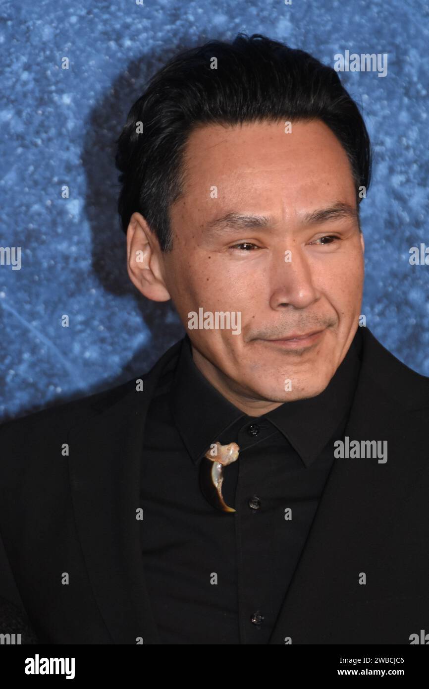 Los Angeles, California, USA 9th January 2024 Actor Angunnguaq Larsen ...