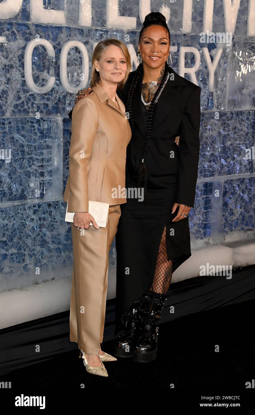 Hollywood, USA. 09th Jan, 2024. Jodie Foster and Kali Reis arriving at ...