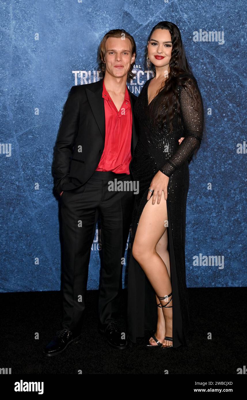 Hollywood, USA. 09th Jan, 2024. Finn Bennett and Anna Lambe arriving at ...