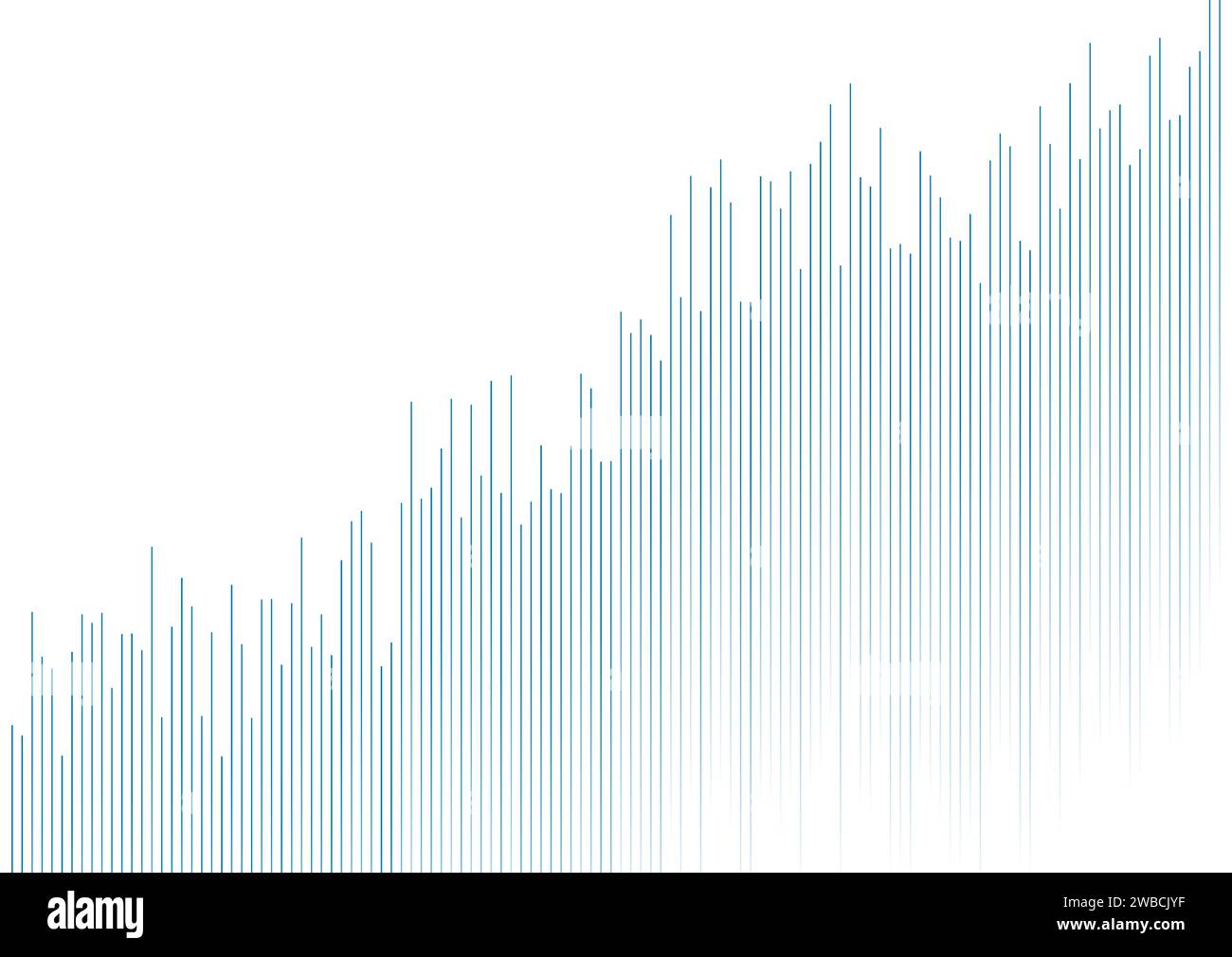 Abstract blue growing financial linear graph chart background. Vector ...