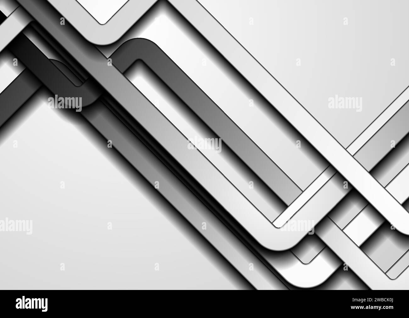 Black white minimal smooth stripes abstract geometric background ...