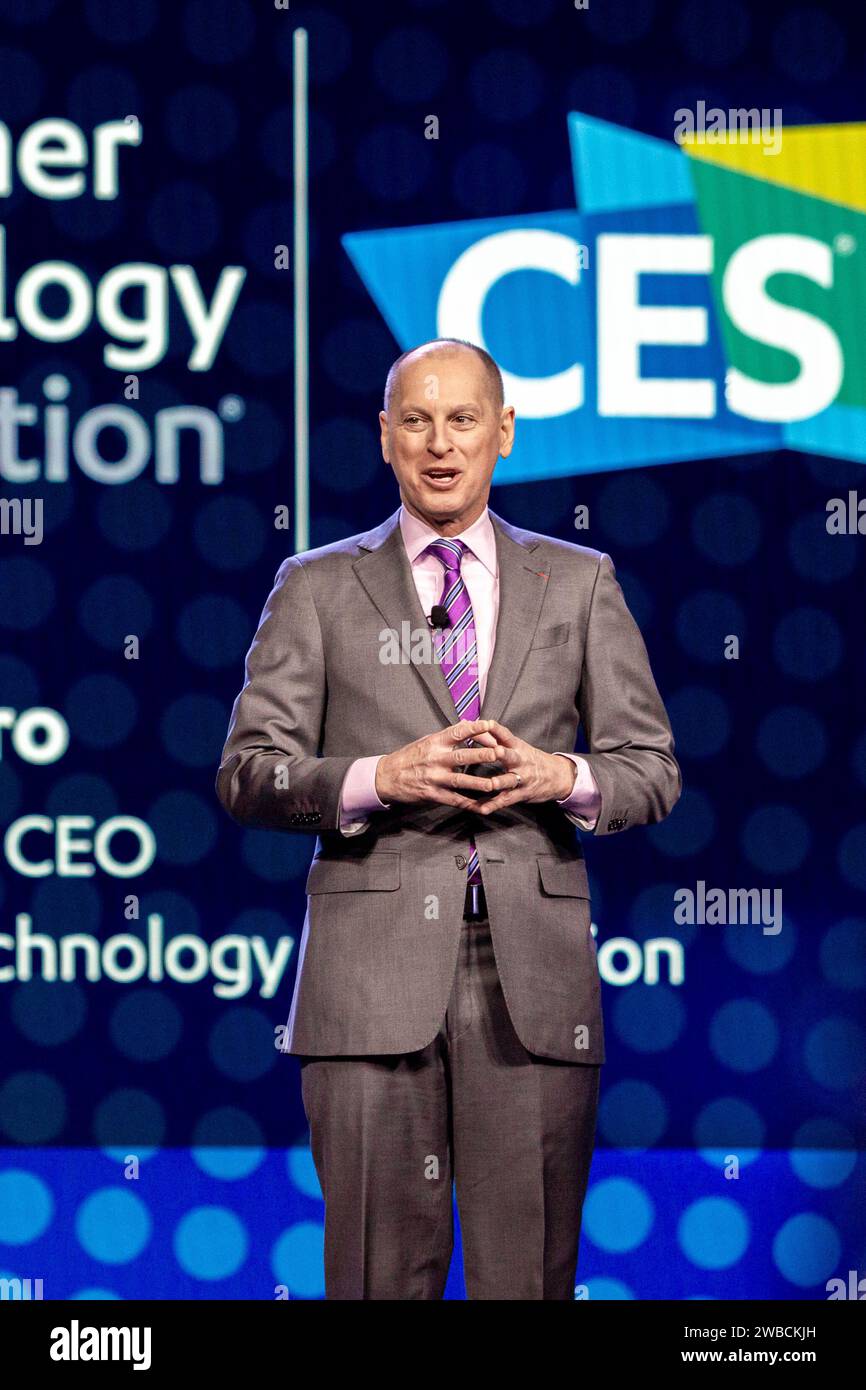 Las Vegas, USA. 09th Jan, 2024. Gary Shapiro, President and CEO, Consumer Technology Association ...