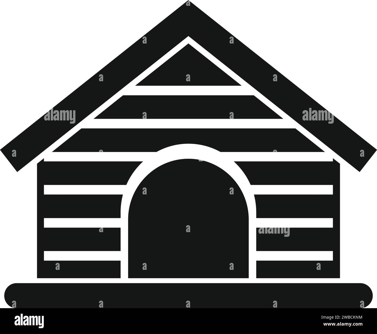 Canine cabin icon simple vector. New dog house. Wooden kennel Stock ...