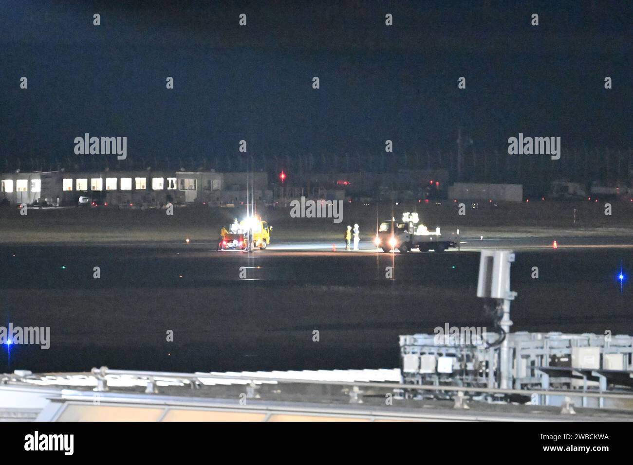 Haneda Airport Runway C undergoing inspection after removal of Japan ...