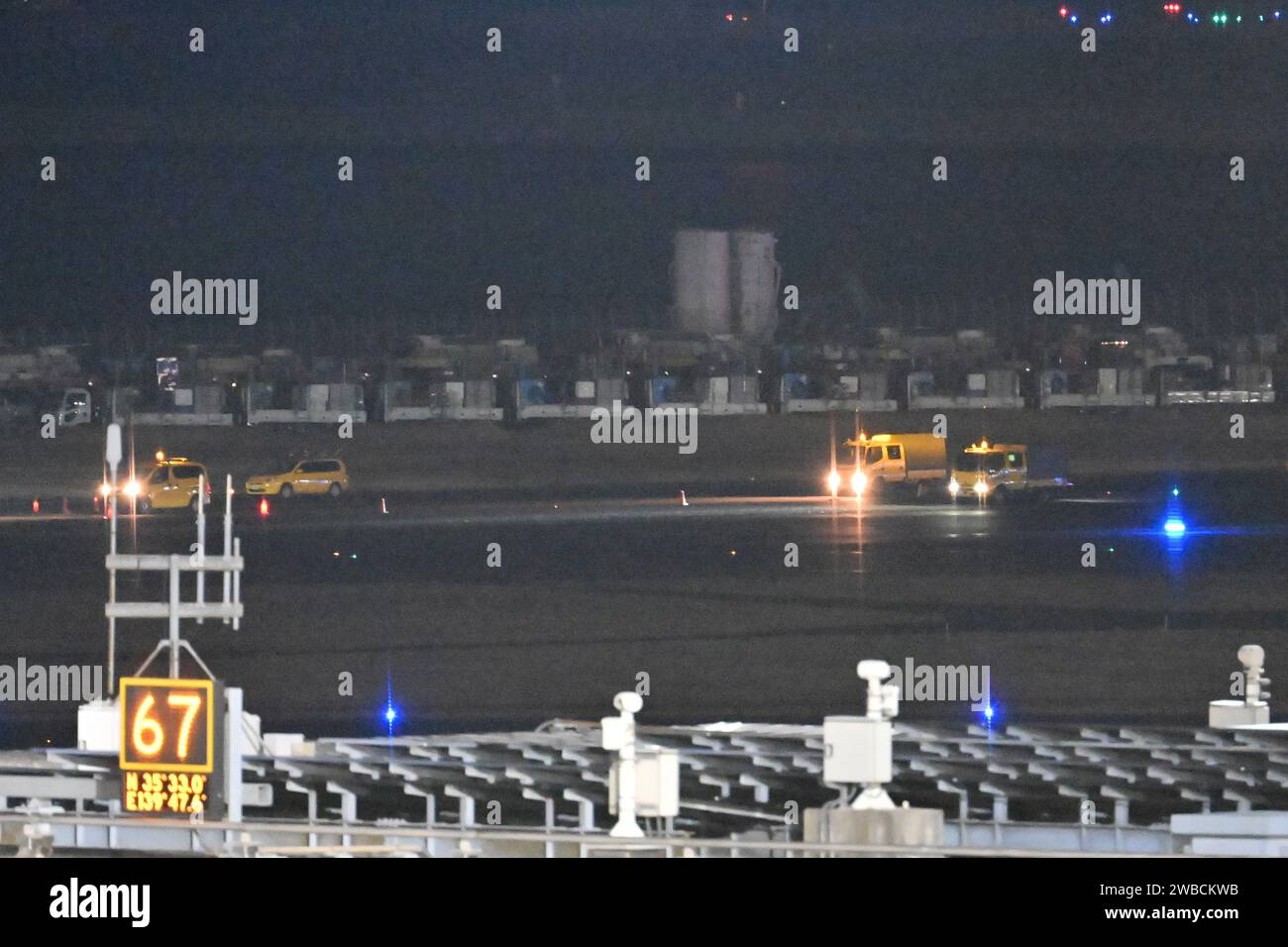 Haneda Airport Runway C undergoing inspection after removal of Japan ...