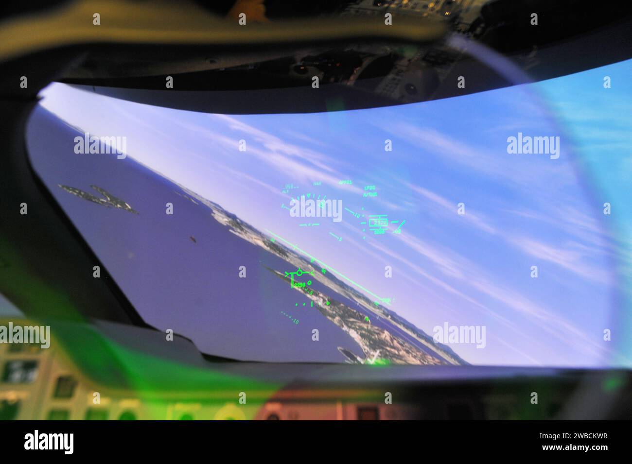 An A350 simulator installed at the Airbus Asia Training Center (AATC ...