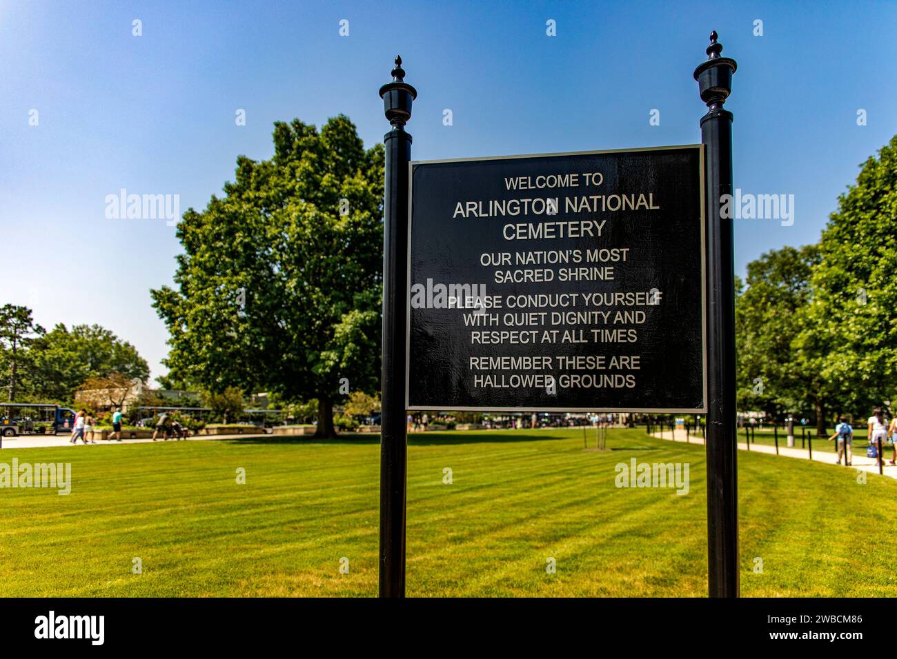 Washington DC, United States; June 2, 2023: The entrance sign to ...