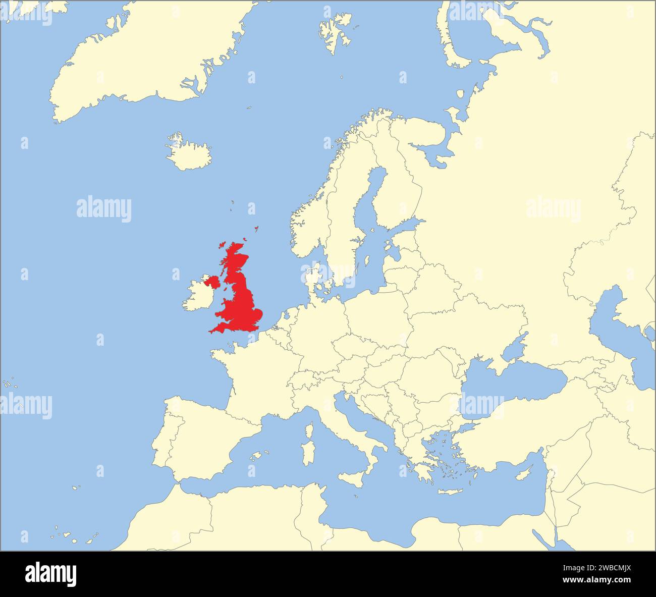Location map of the UNITED KINGDOM OF GREAT BRITAIN AND NORTHERN ...
