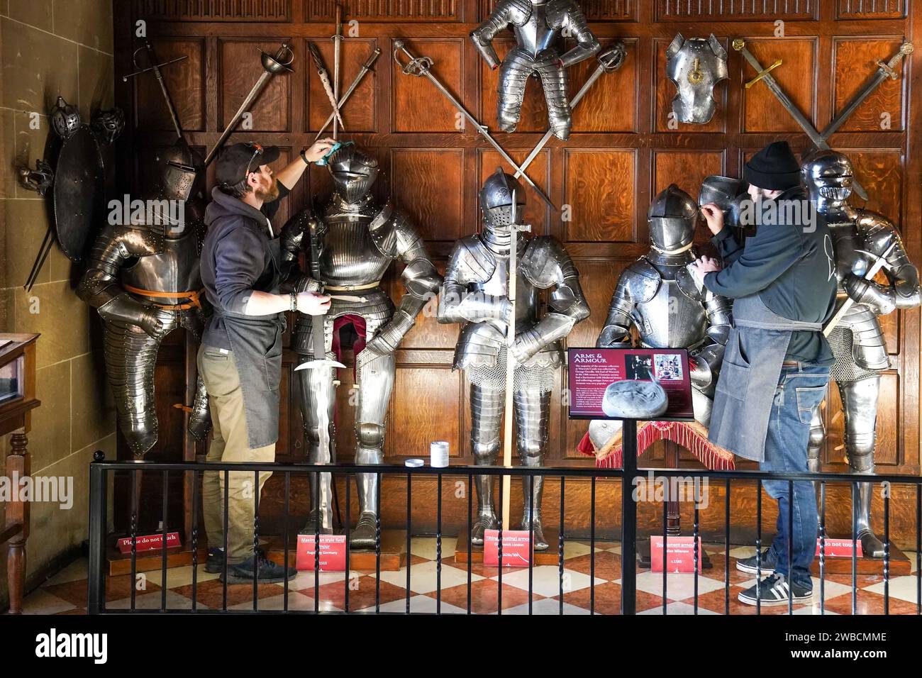 Historical entertainers Sam Wall (left) and James Tanton polish and ...