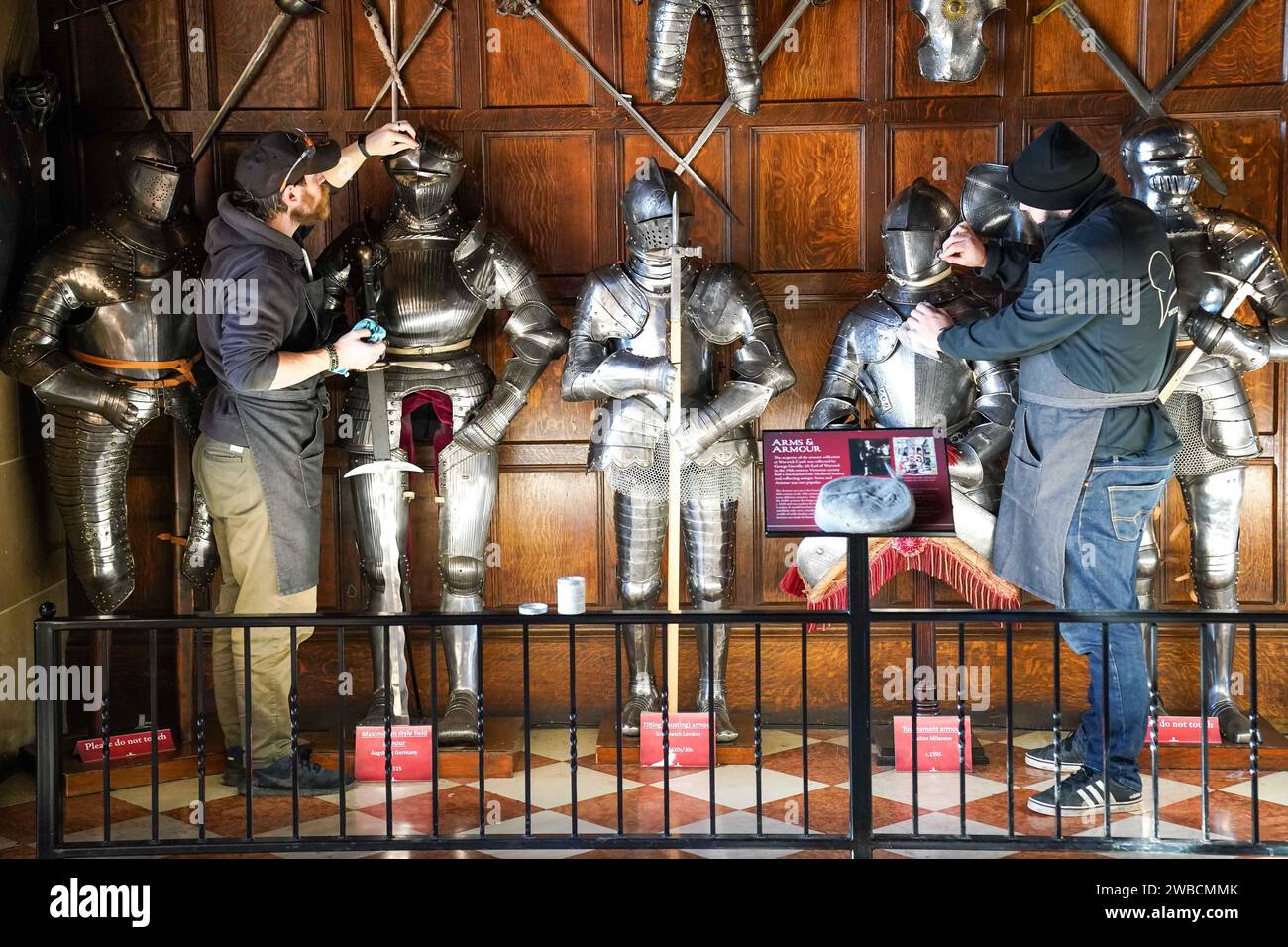 Historical entertainers Sam Wall (left) and James Tanton polish and ...