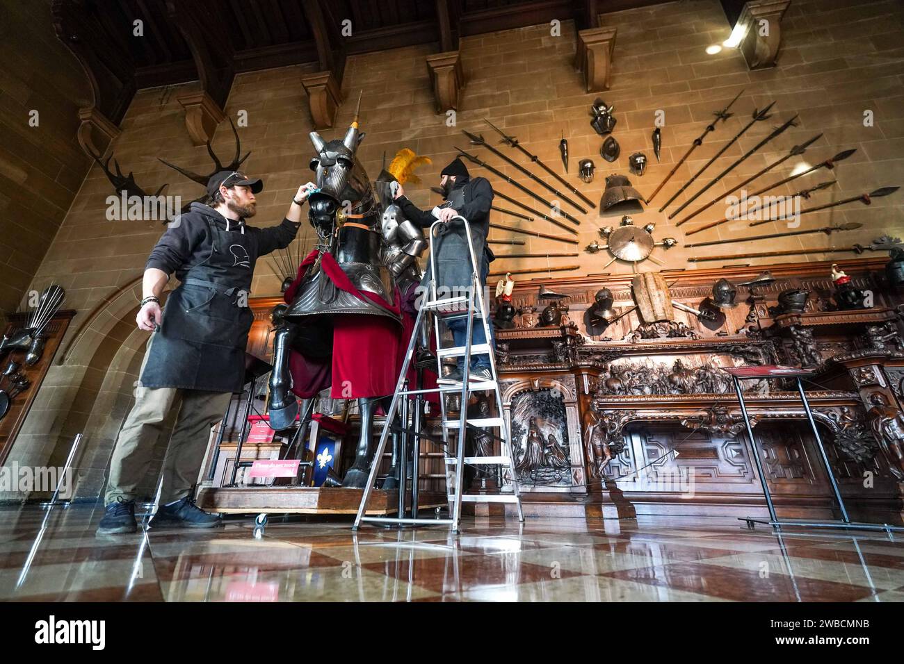 Knights and historical entertainers Sam Wall (left) and James Tanton ...