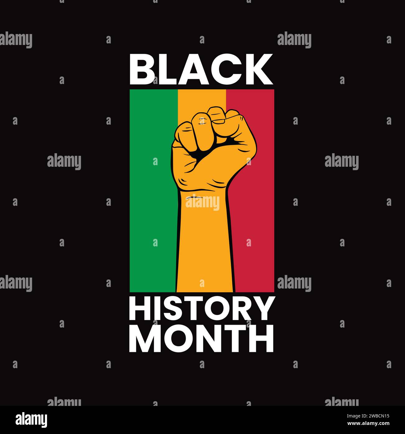 Black history month vector typography illustration. February is ...