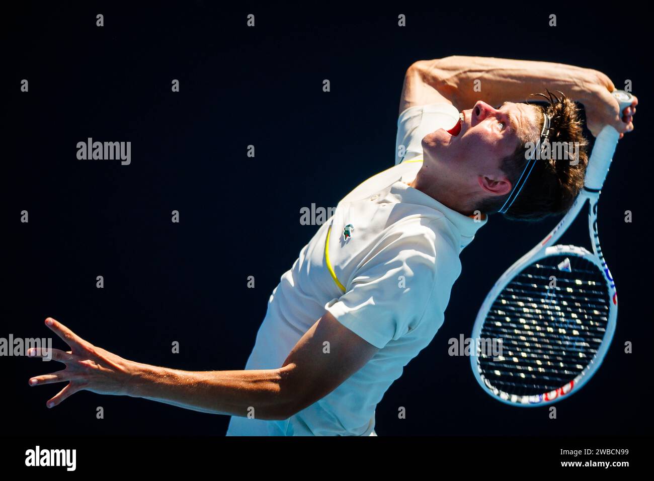 Melbourne, Australia. 10th Jan, 2024. Belgian Alexander Block (ATP 351 ...