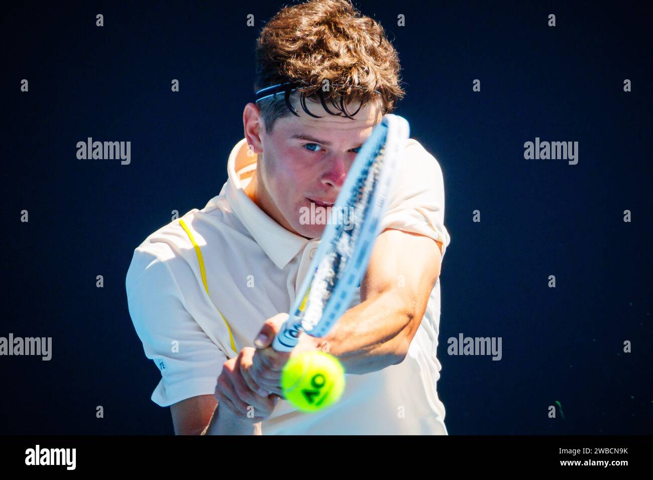 Melbourne, Australia. 10th Jan, 2024. Belgian Alexander Block (ATP 351 ...