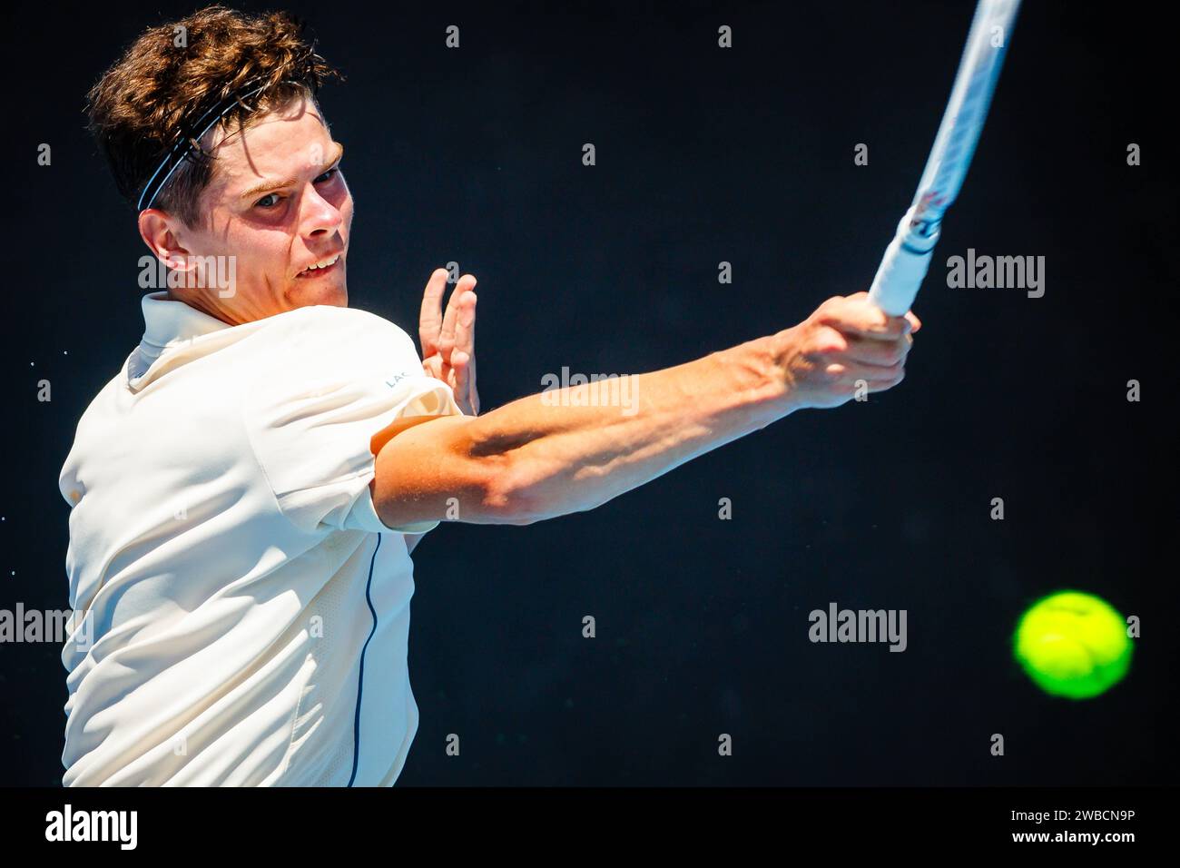 Melbourne, Australia. 10th Jan, 2024. Belgian Alexander Block (ATP 351 ...