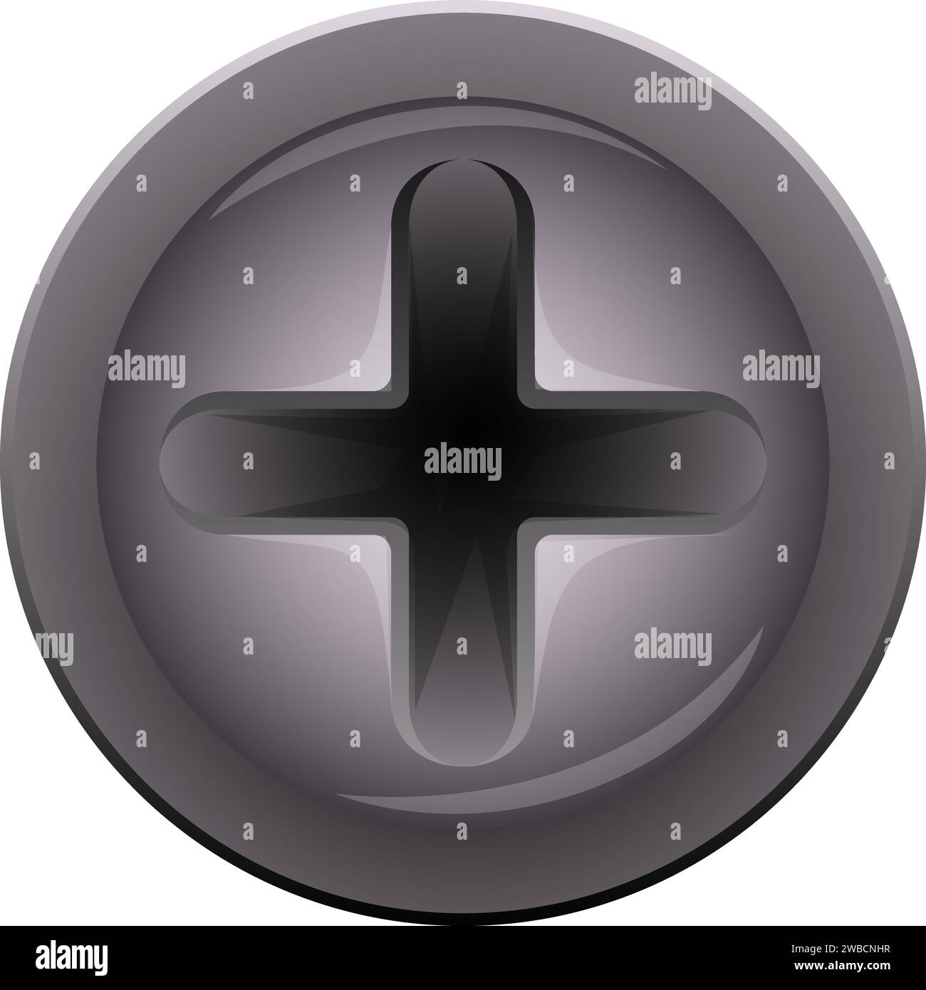 Black nut screwbolt icon cartoon vector. Nut anchor device ...