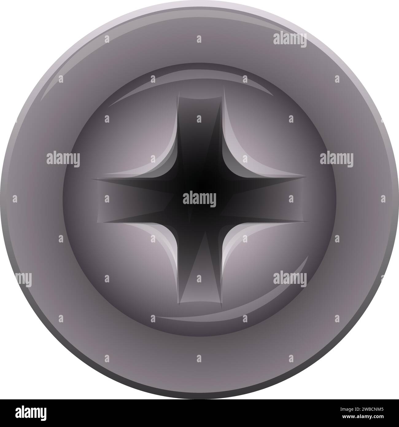 Lock pin device icon cartoon vector. Clamp latch. Top steel plug Stock ...