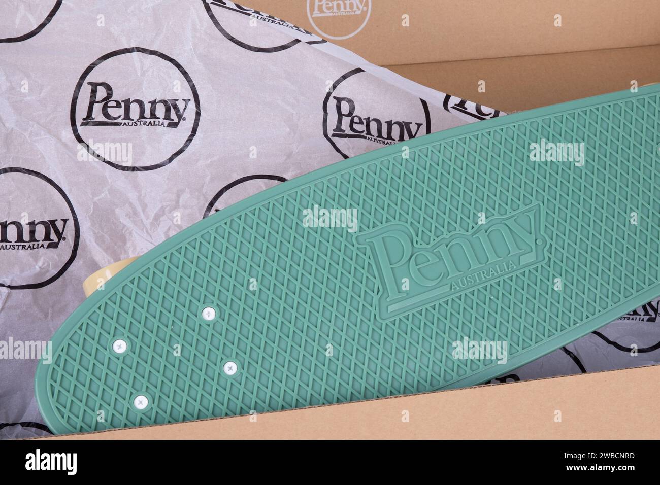 Bordeaux , France - 01 08 2024 : Penny skateboard brand logo and text ...