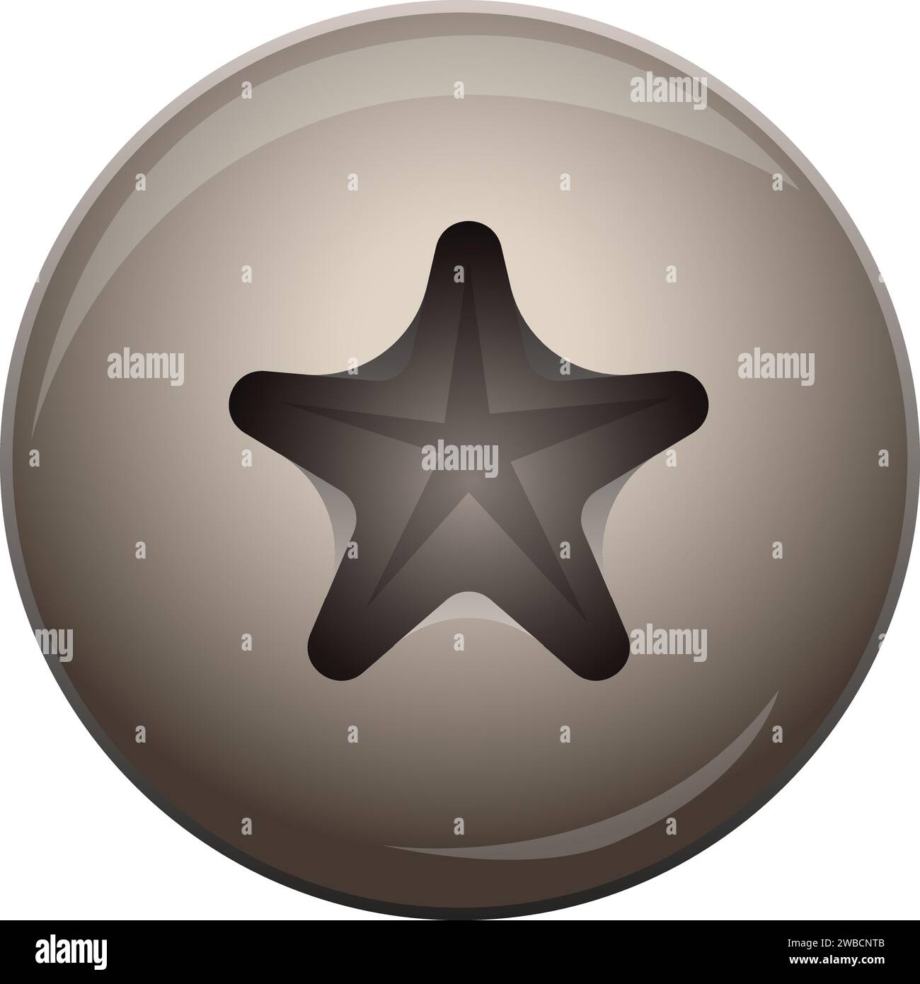 Torx screwbolt icon cartoon vector. Plug steel. Clamp latch lock Stock ...