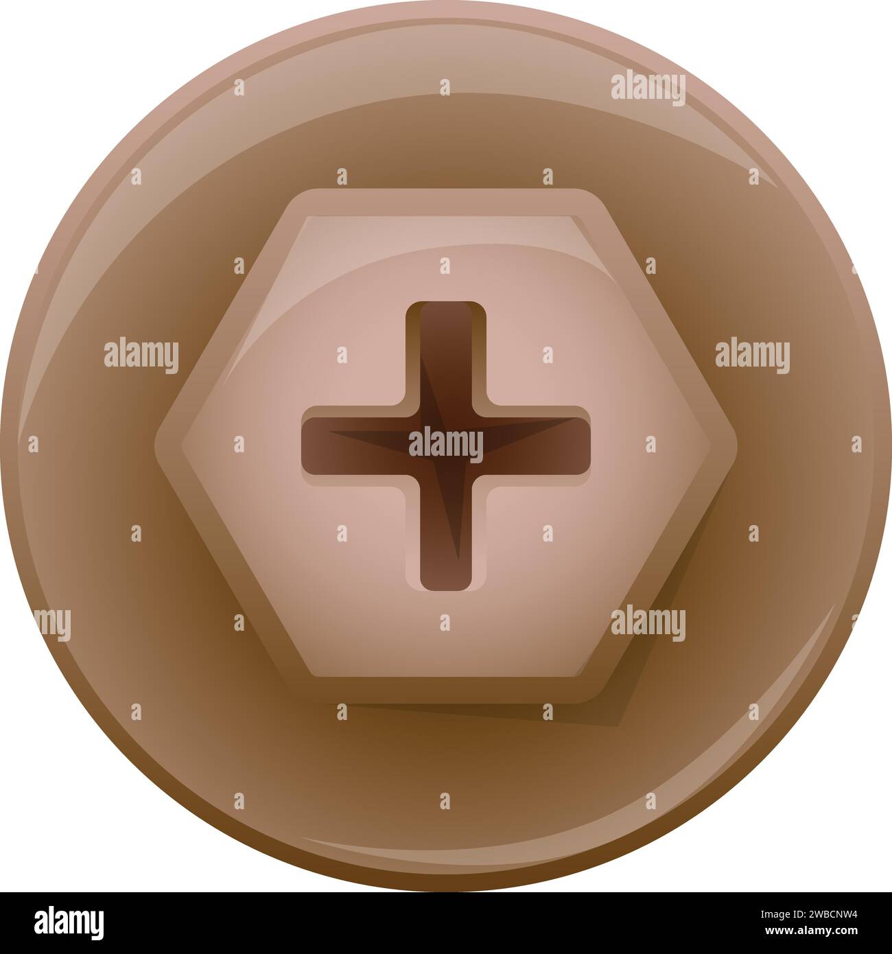 Implement screwbolt icon cartoon vector. Device plug. Drill gear rusty ...