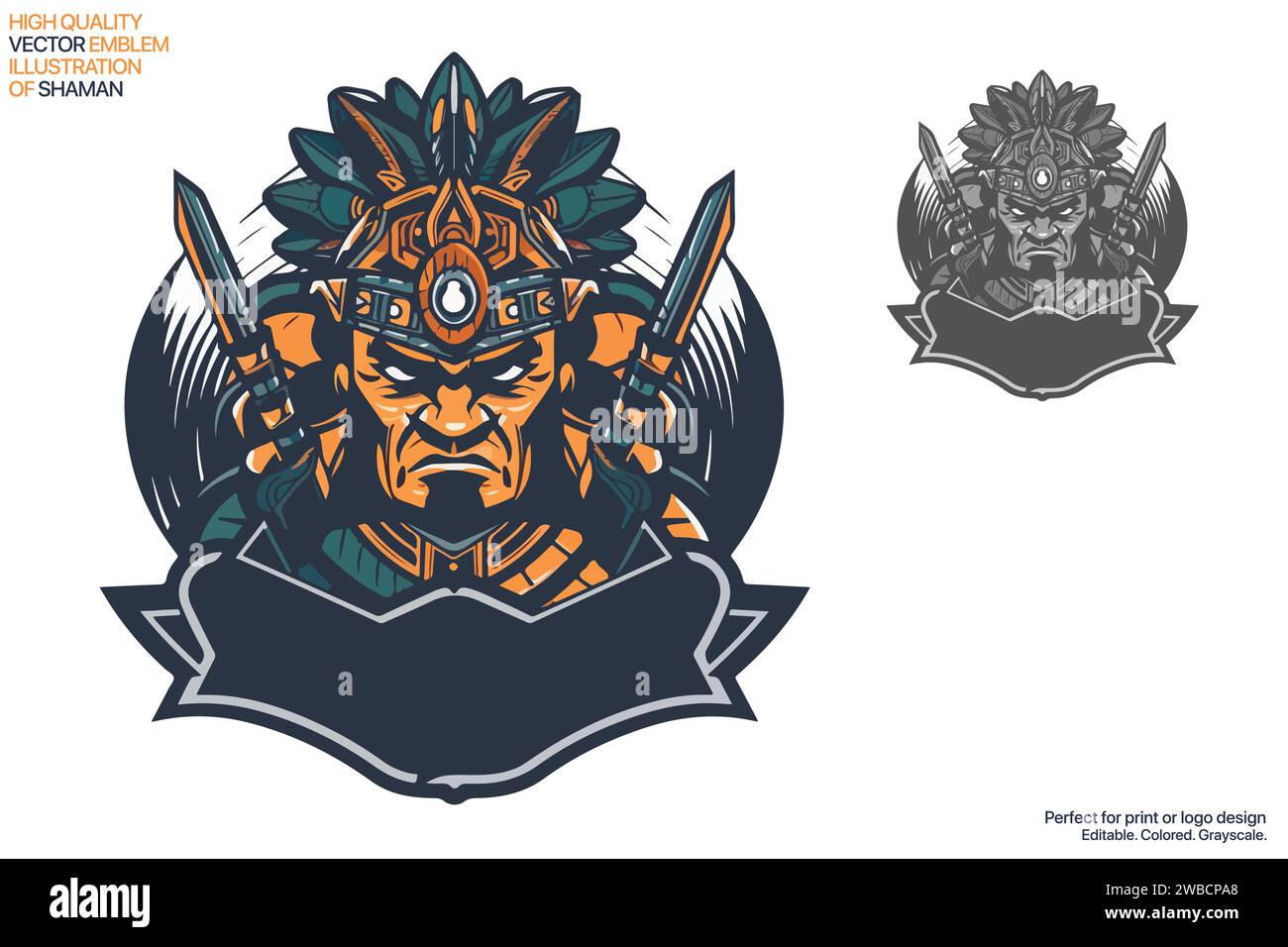 Indian chief logo hi-res stock photography and images - Alamy