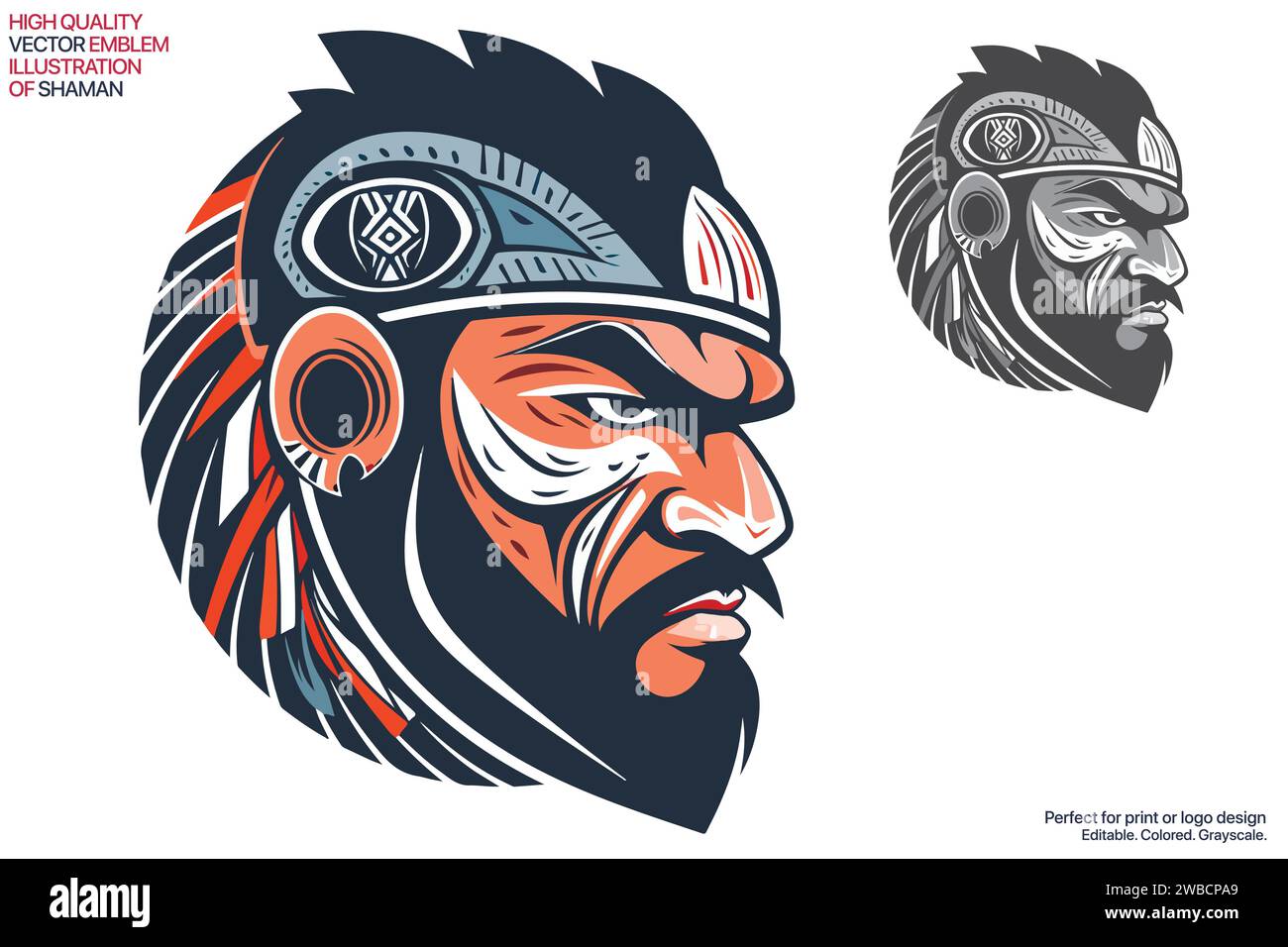 Mayan shaman illustration Stock Vector Images - Alamy