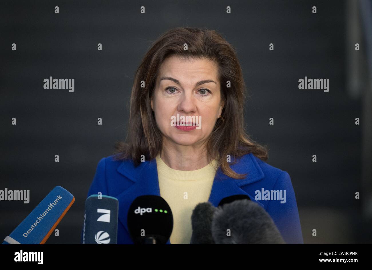 Berlin, Germany. 10th Jan, 2024. Anja Bröker, Deutsche Bahn spokeswoman ...