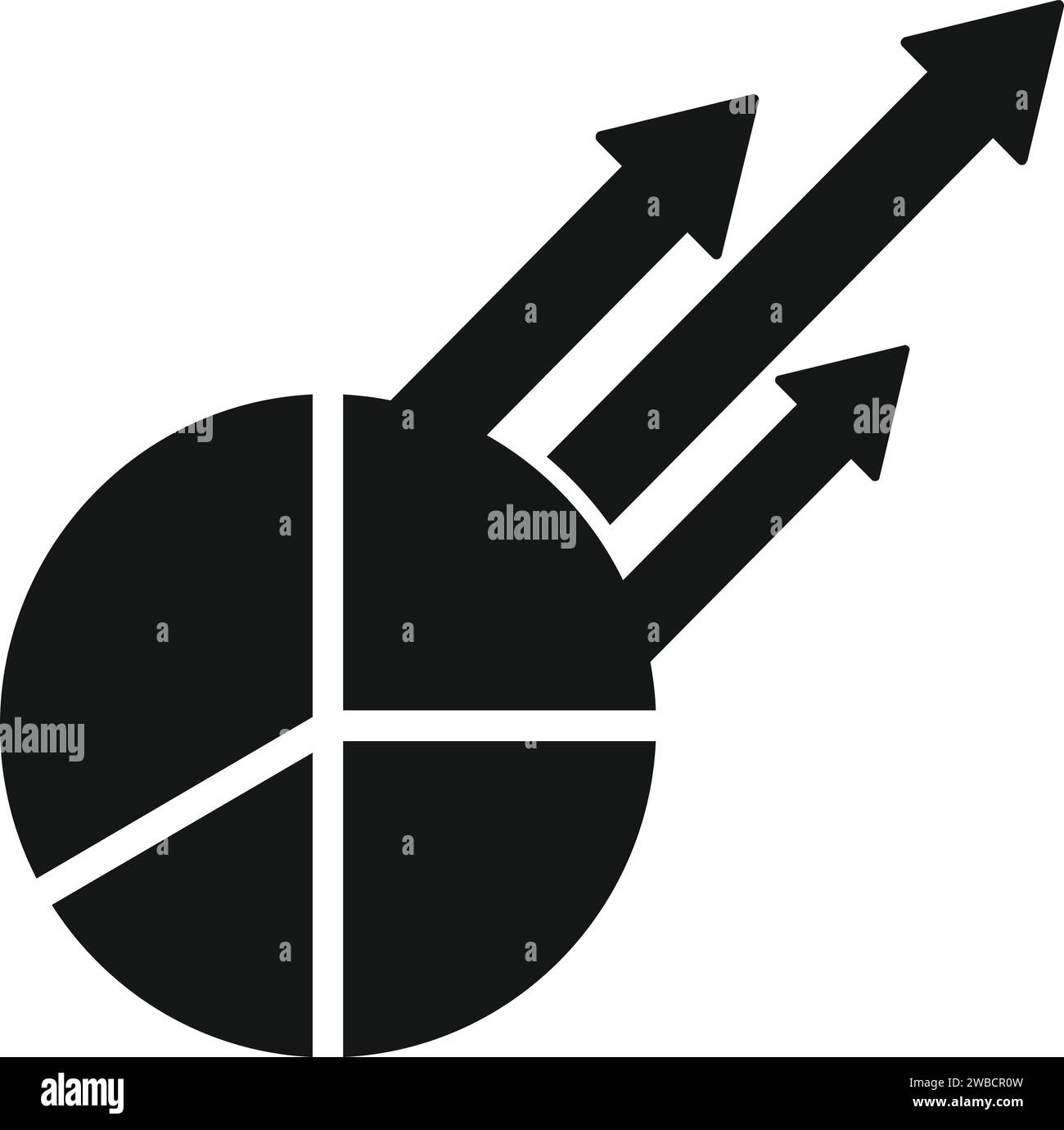 Pie chart online icon simple vector. Graph direct fusion. Merger team ...
