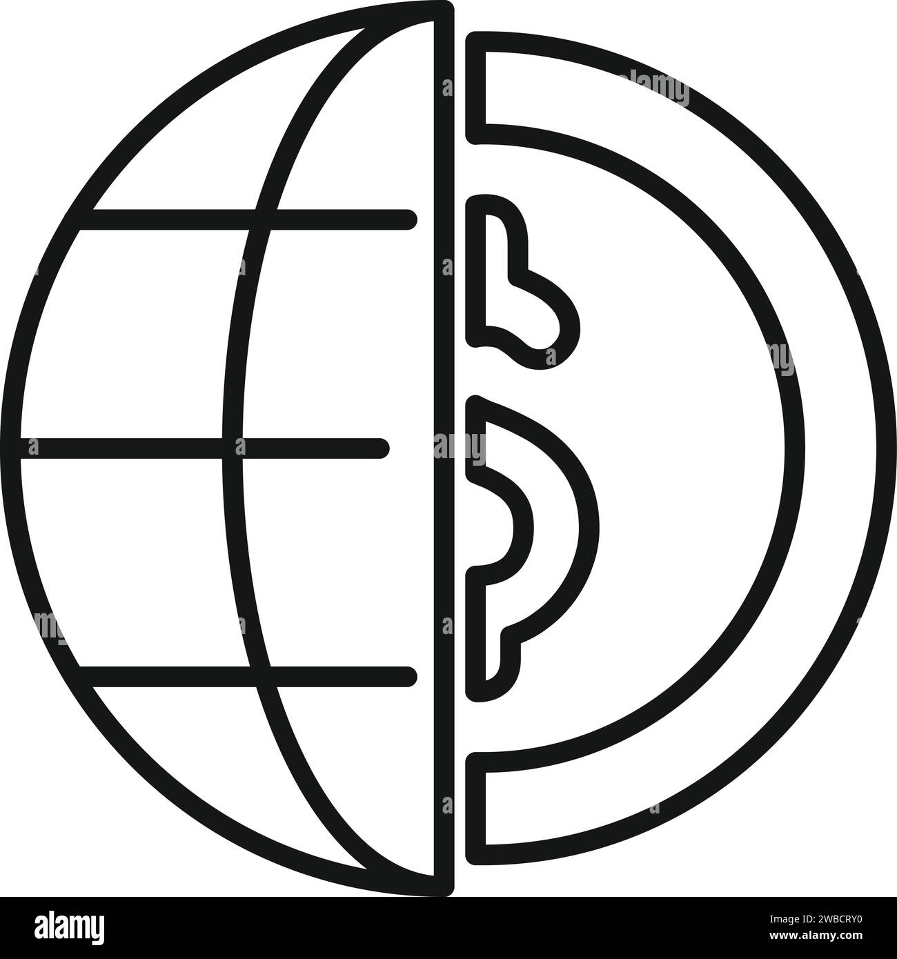 Fusion team payment icon outline vector. Platform fintech. Service ...