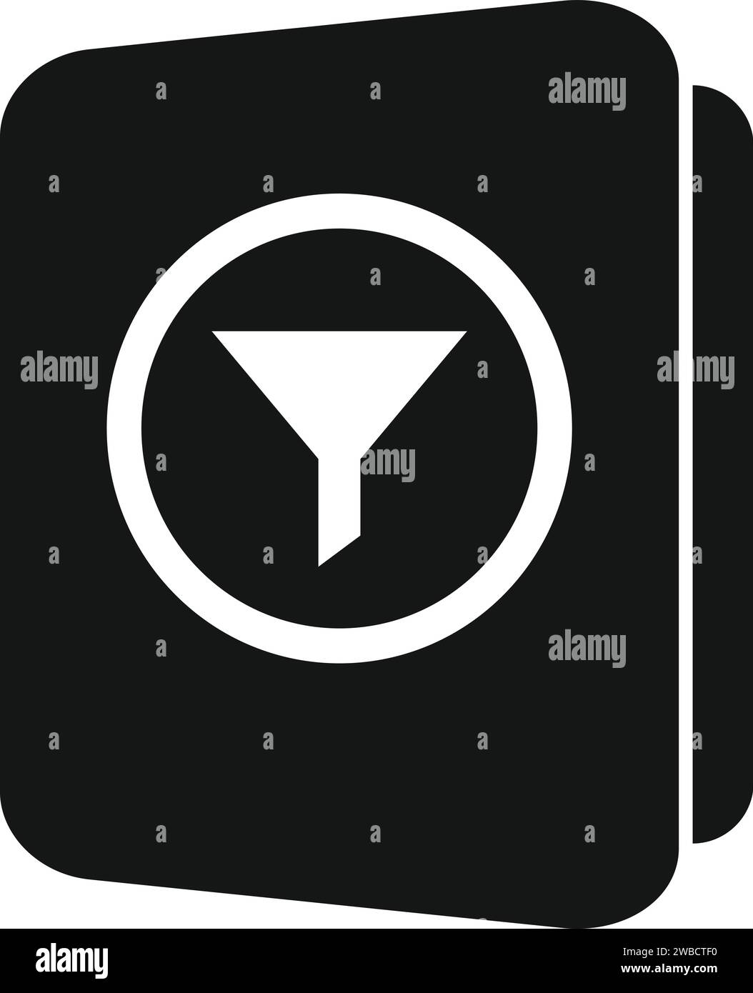 Data filter folder icon simple vector. Conversion flow. Time media lead ...