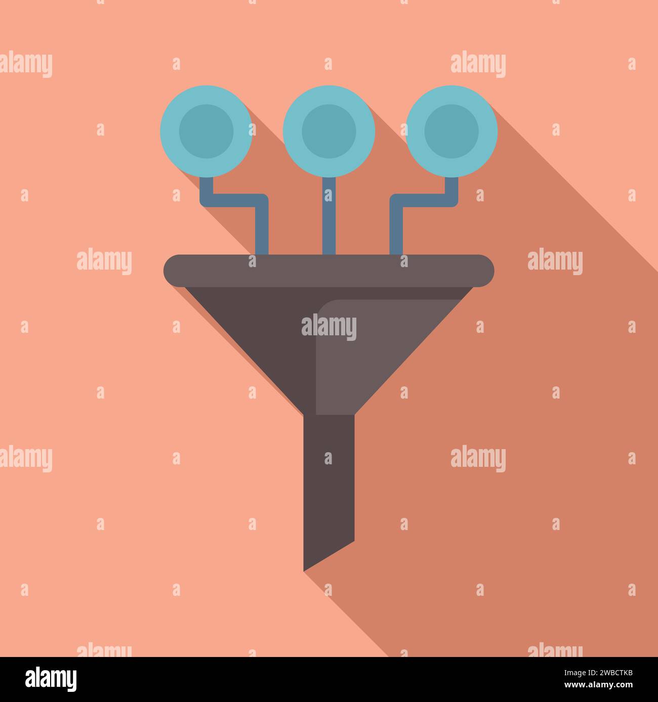 Filter zoom icon flat vector. Digital electronic. Web app data Stock ...