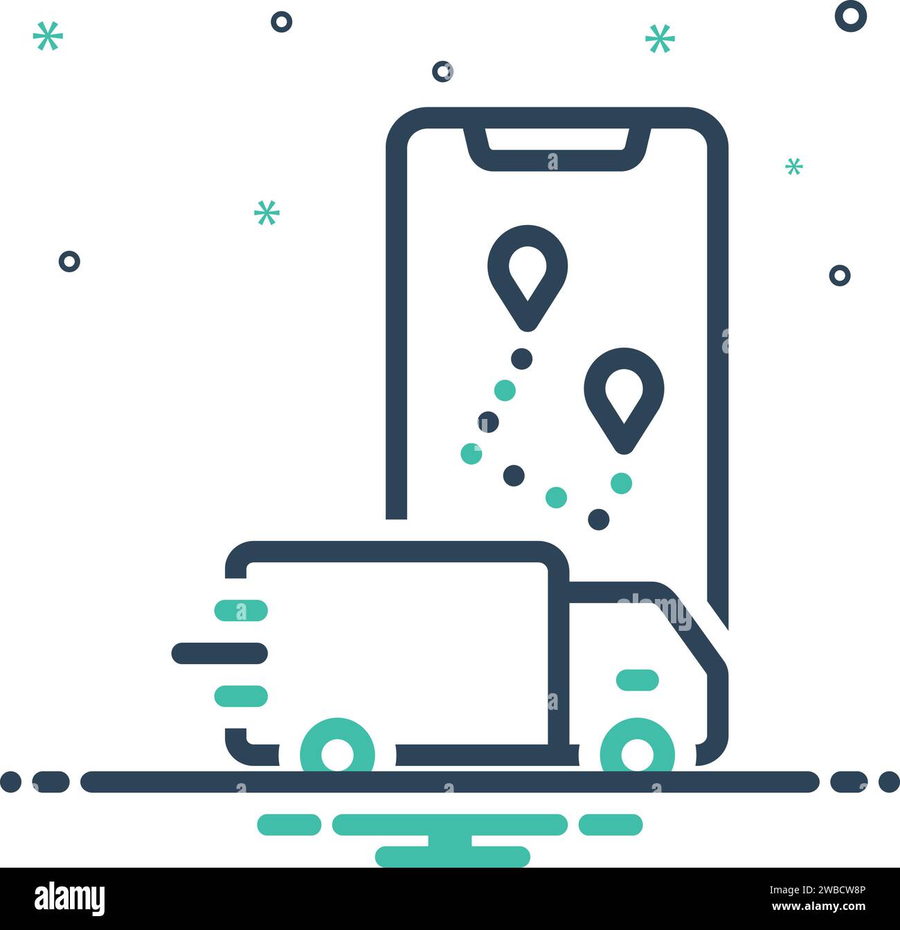 Icon for route planning,route Stock Vector Image & Art - Alamy