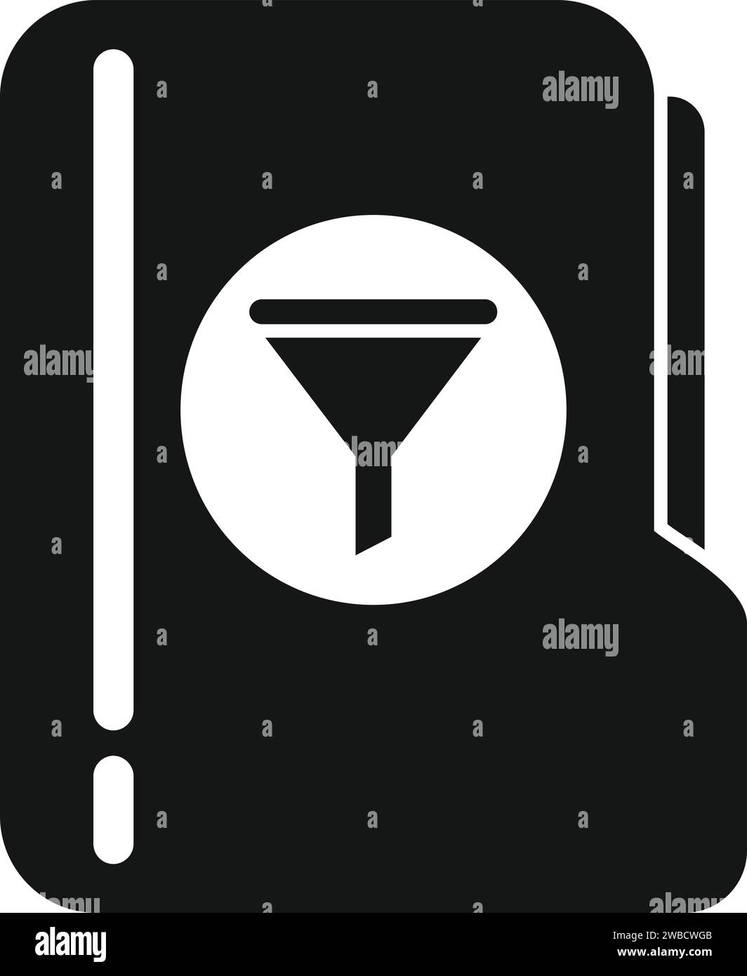 Zoom filter folder icon simple vector. Web app data. Download stroke ...