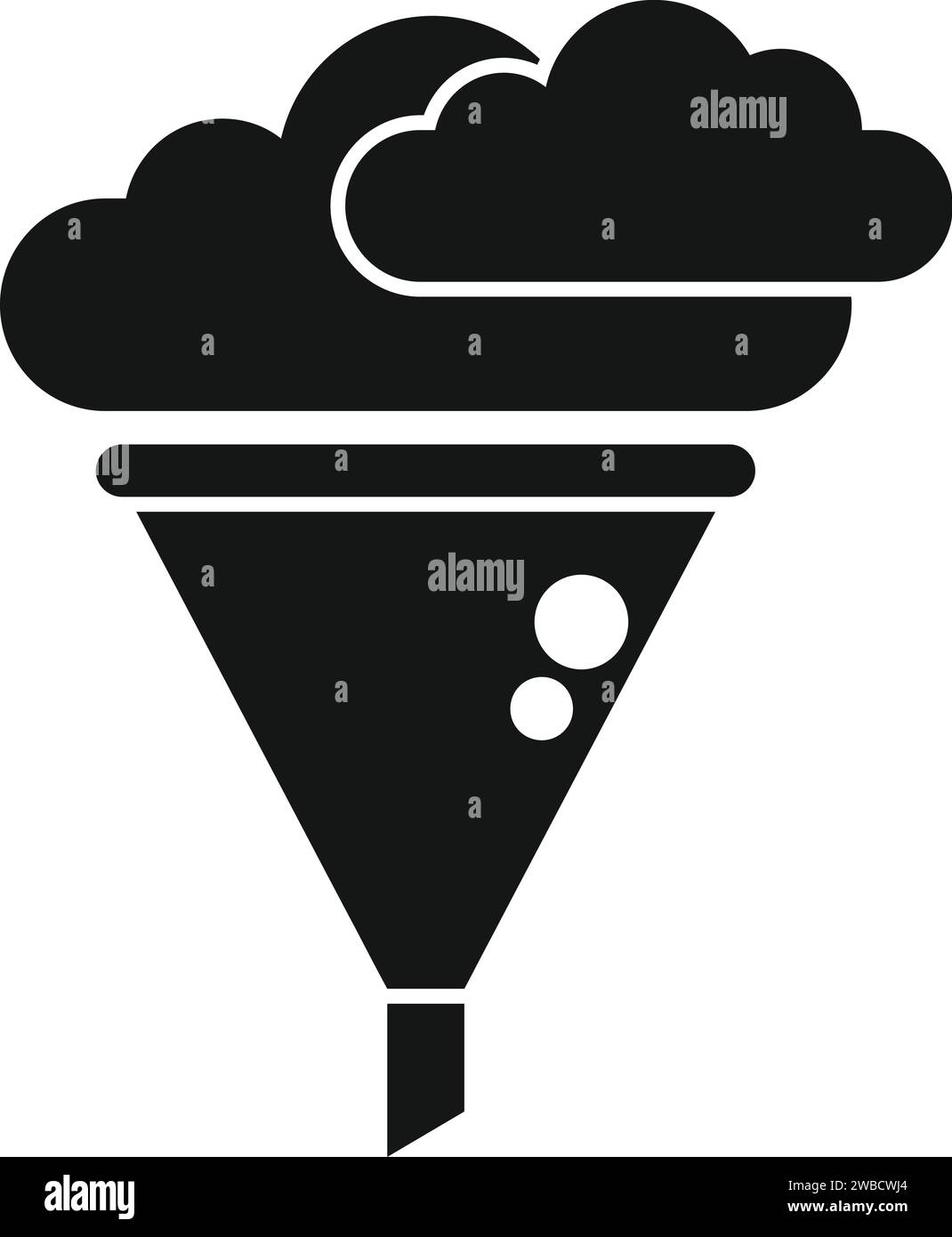 Cloud data filter icon simple vector. Upload information. Spread ...