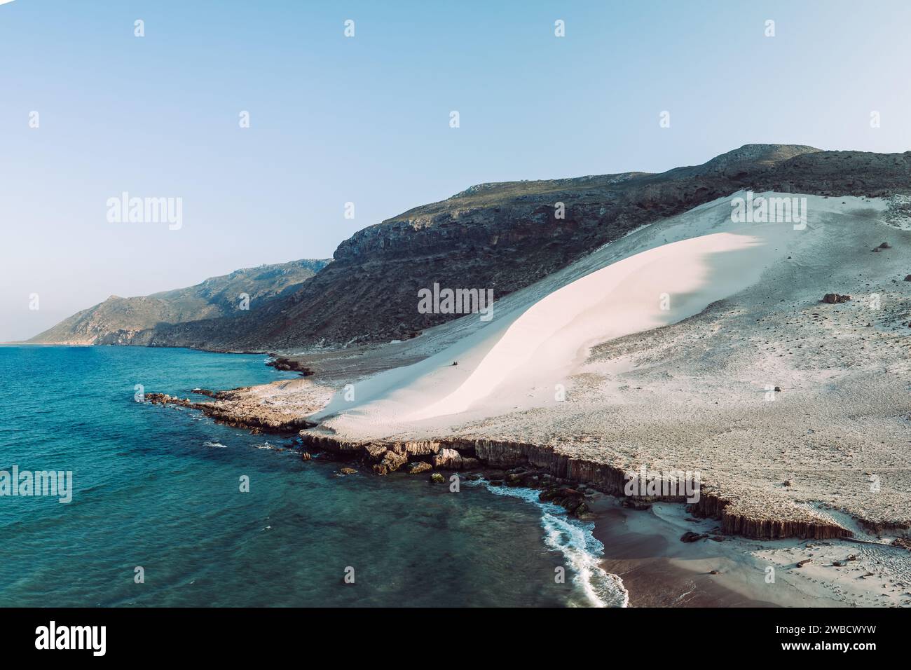 Pristine sands of Delisha Beach in Socotra, Yemen, create a stunning ...