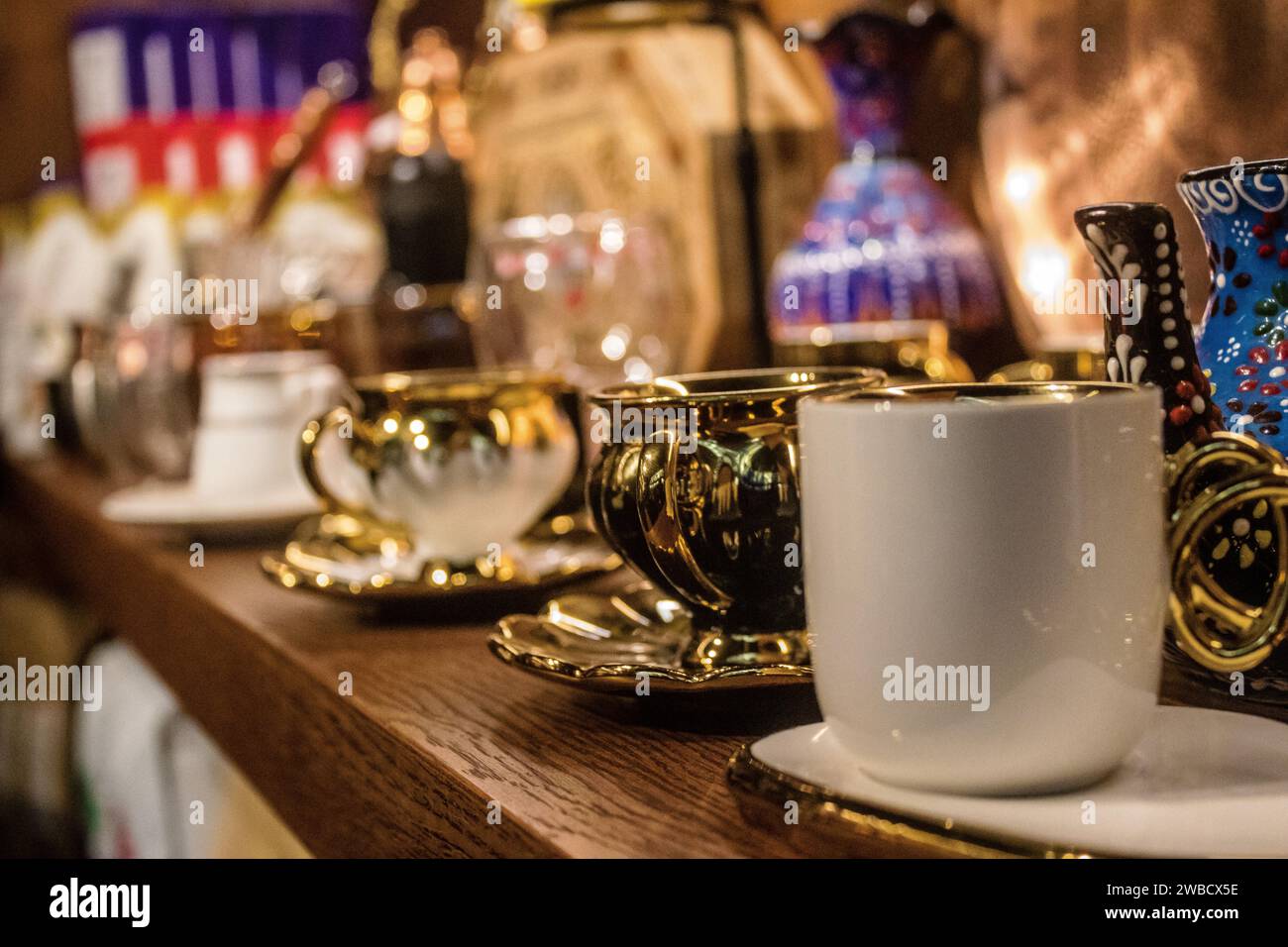 Tel Aviv, Israel - January 9, 2024 Izhiman coffee shop at Sarona market ...