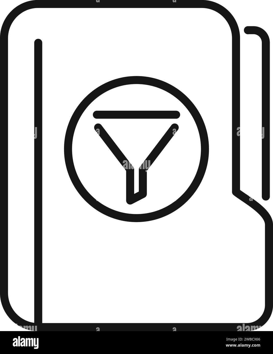 Zoom filter folder icon outline vector. Web app data. Download stroke Stock Vector Image & Art ...