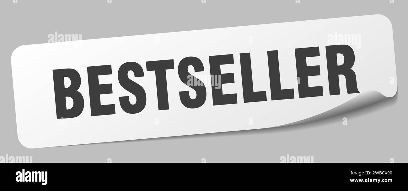 bestseller sticker. bestseller rectangular label isolated on white ...
