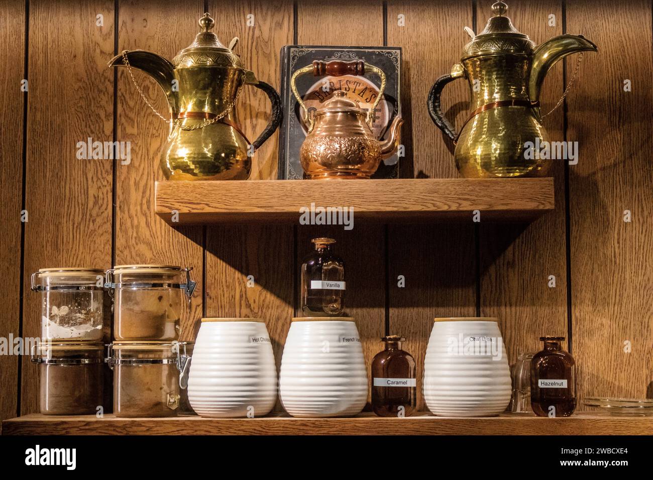Tel Aviv, Israel - January 9, 2024 Izhiman coffee shop at Sarona market ...