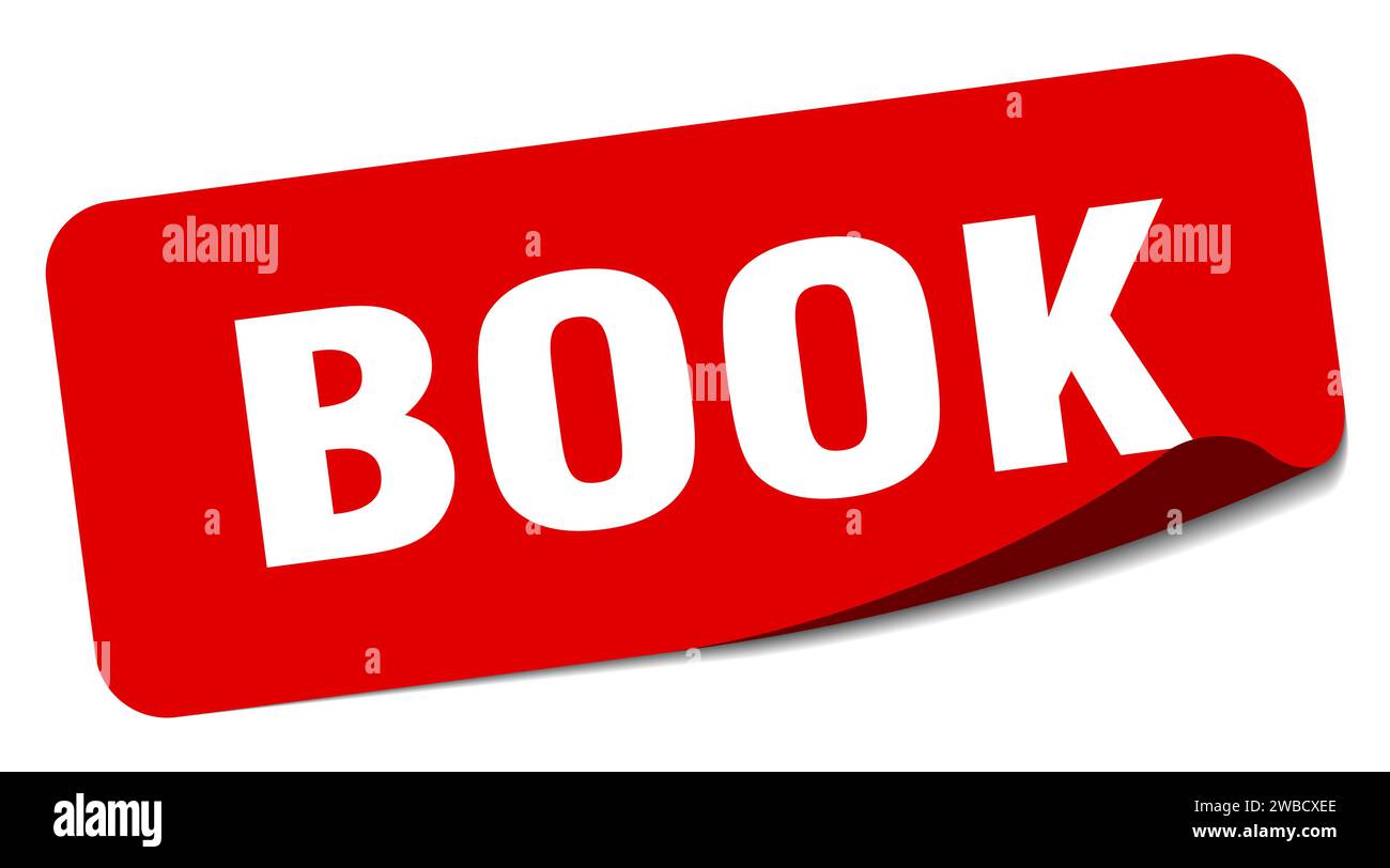 book sticker. book rectangular label isolated on white background Stock ...