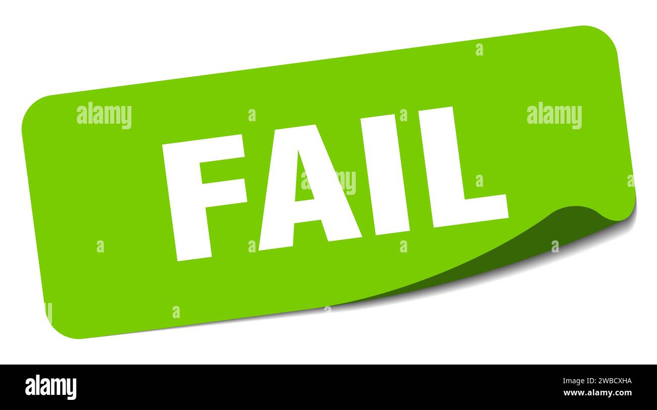 fail sticker. fail rectangular label isolated on white background Stock ...