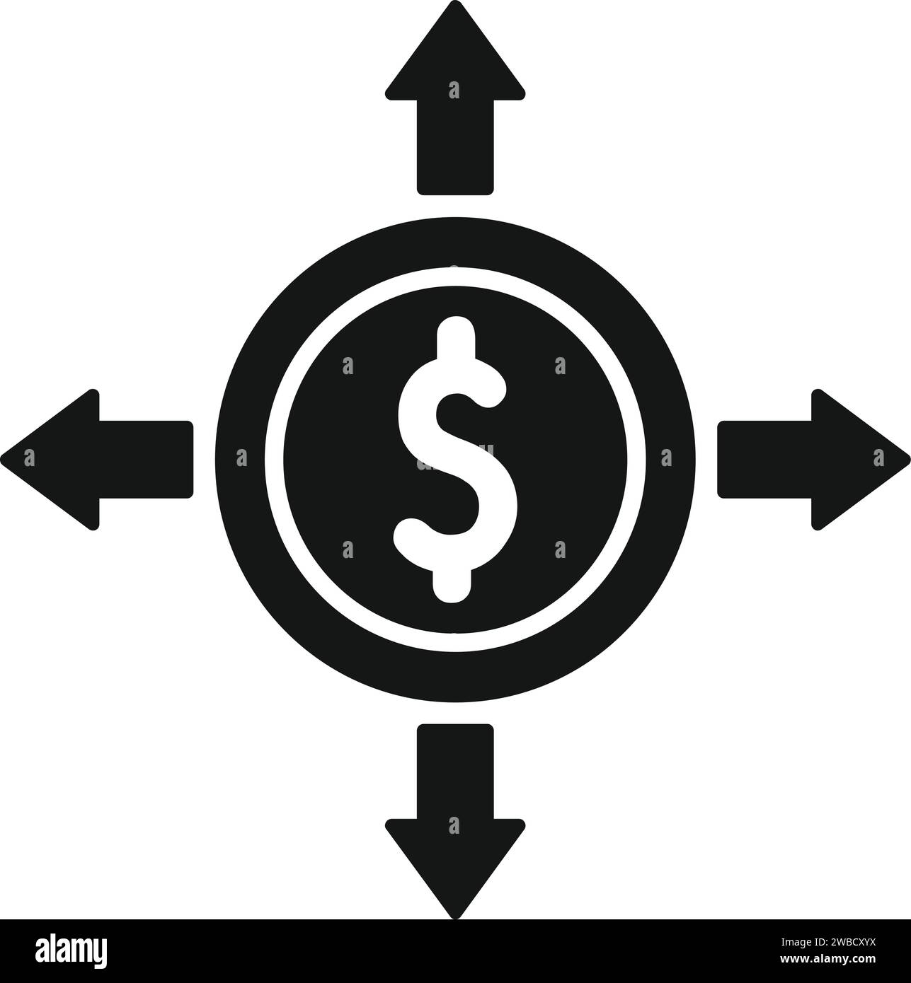 Change coin money icon simple vector. Social deal online. Social funds ...