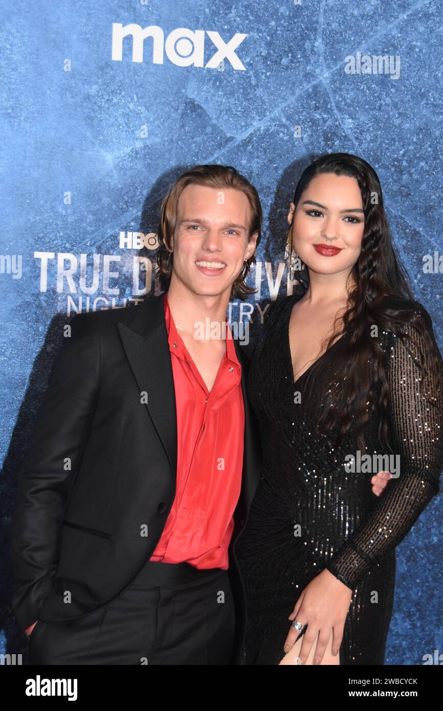Los Angeles, California, USA 9th January 2024 Actor Finn Bennett and ...