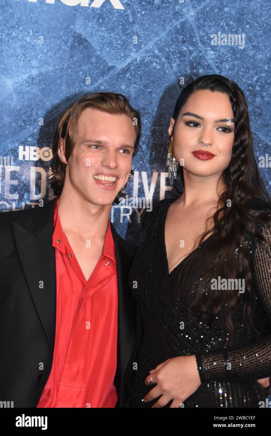 Los Angeles, California, USA 9th January 2024 Actor Finn Bennett and ...