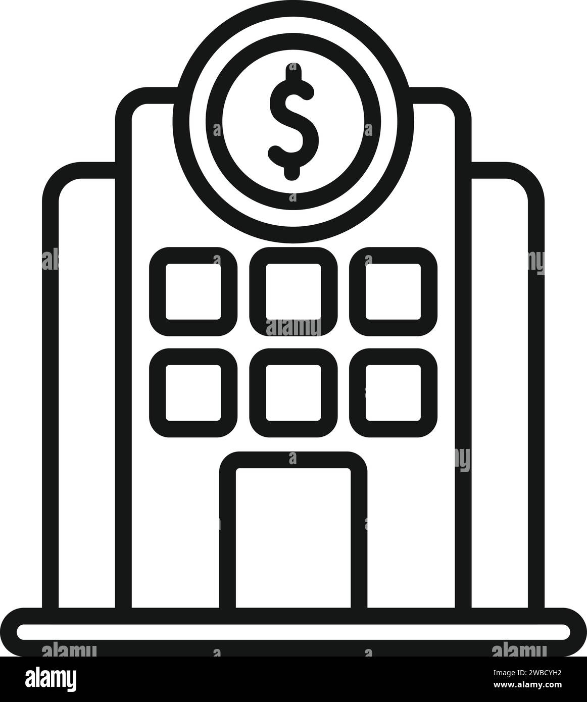 Financial support bank icon outline vector. Money help. Pay federal ...