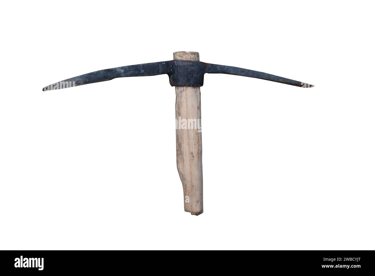 Old vintage handle Pick tool isolated on white background Stock Photo ...